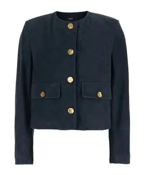 ARMA Lorenne Suede Button-up Jacket - Black