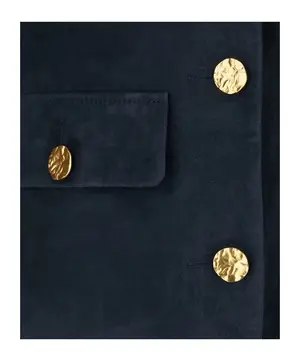 ARMA Lorenne Suede Button-up Jacket - Black