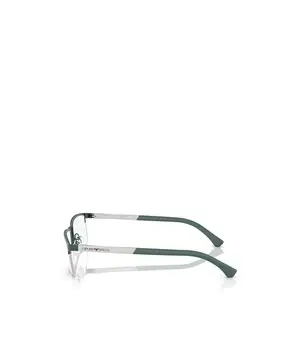 Emporio Armani Half Rim Rectangular Eyeglasses - White