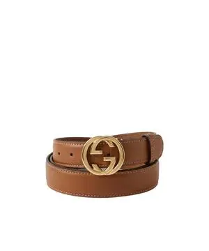 Gucci Logo Plaque Belt - Brown