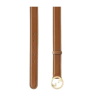 Gucci Blondie Logo Plaque Belt - Brown