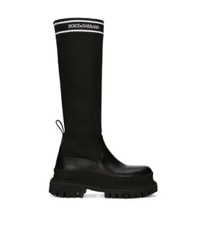 Dolce & Gabbana Logo-print Knee-high Boots
