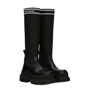 Dolce & Gabbana Logo-print Knee-high Boots