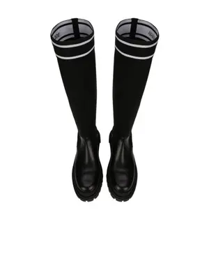 Dolce & Gabbana Logo-print Knee-high Boots