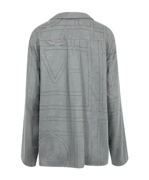 TOTEME Long Sleeved Monogram Flannel Shirt