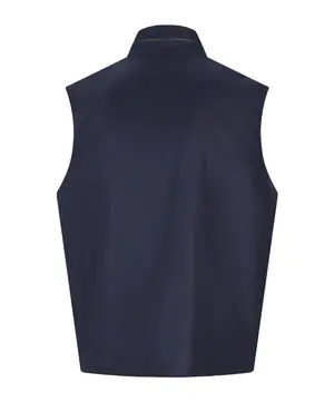 Herno Sleeveless Zip-up Jacket With High Collar And Patch Pockets