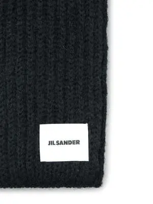 JIL SANDER Brushed Logo-patch Scarf