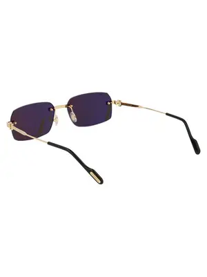 Cartier Rimless Rectangle Sunglasses - Brown