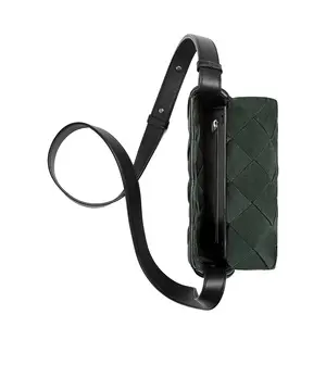 Bottega Veneta Diago Woven Leather Crossbody Bag - Black