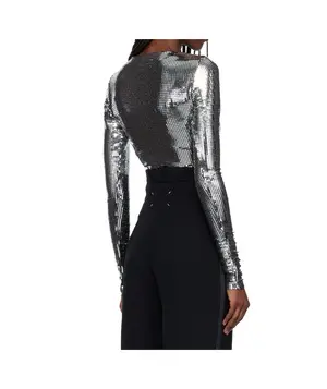 MAISON MARGIELA Metallic Long Sleeve Top
