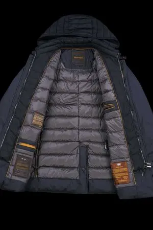 MOORER Long-sleeved Hooded Parka With Zipper And Logo Detail