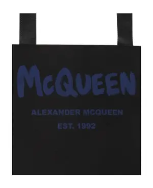 Alexander McQueen Graffiti Logo Print Messenger Bag