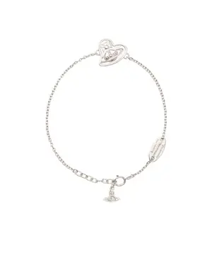 VIVIENNE WESTWOOD Faye Logo-charm Bracelet - Silver-tone