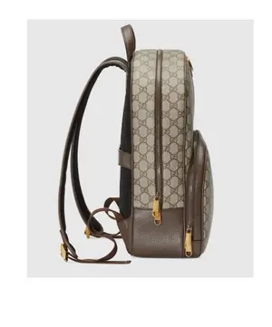 Gucci Logo Plaque Monogrammed Backpack