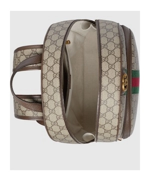 Gucci Logo Plaque Monogrammed Backpack