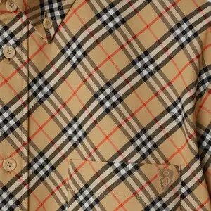 Burberry Checked Long Sleeved Shirt - Sand