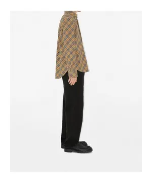 Burberry Checked Long Sleeved Shirt - Sand