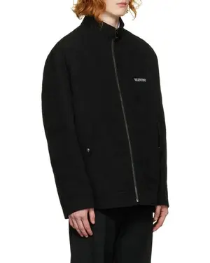 Valentino Garavani Logo Detailed Zip-up Long-sleeved Jacket