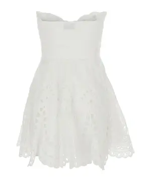 Charo Ruiz Ibiza Bail Broderie Strapless Mini Dress - White