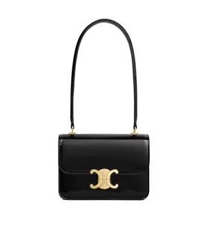 Celine Teen Garance Bag In Patent Calfskin - Black