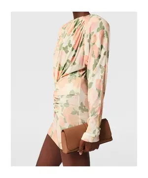 Stella McCartney Peony Print Long Sleeve Mini Dress