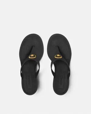 Versace Medusa Heeled Thong Sandals