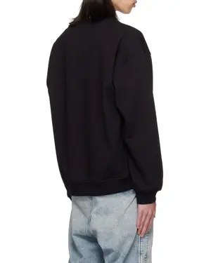 DIESEL® Cut-out Oval D Logo Sweatshirt - Black