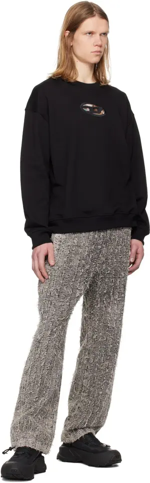 DIESEL® Cut-out Oval D Logo Sweatshirt - Black