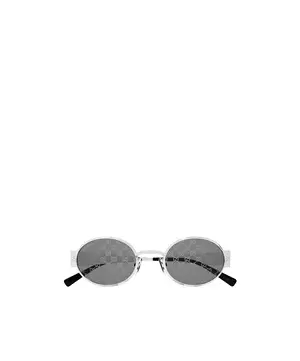 Gucci Gucci Eyewear Monogrammed Oval-Frame Sunglasses Gray
