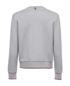 Thom Browne Herringbone Pattern Crewneck Sweater