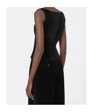 Max Mara Velvet Bustier Top