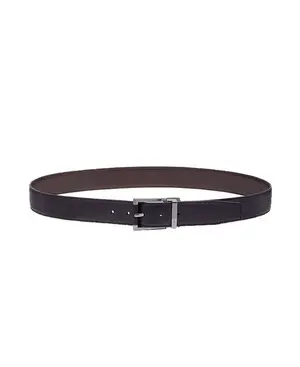 FERRAGAMO Double-sided Logo Detail Belt - Black