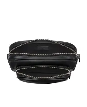 Fendi Shadow Diagonal Duo Camera Messenger Bag - Black