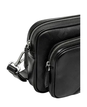 Fendi Shadow Diagonal Duo Camera Messenger Bag - Black