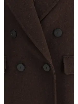 Max Mara Angus Double-breasted Coat - Brown