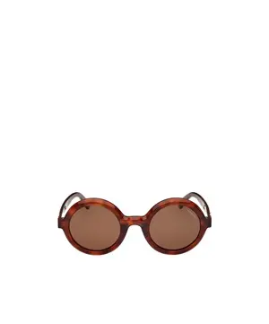 Moncler Round Frame Sunglasses - Brown