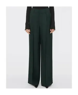 Bottega Veneta Viscose And Silk Wide-leg Trousers