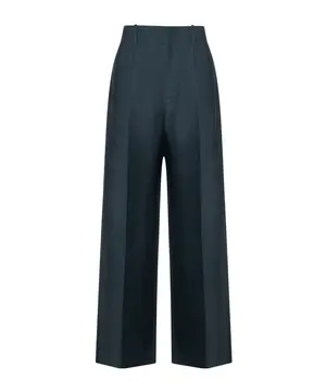 Bottega Veneta Viscose And Silk Wide-leg Trousers