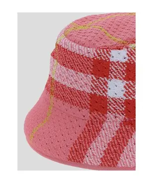 Burberry Check Bucket Hat - Red