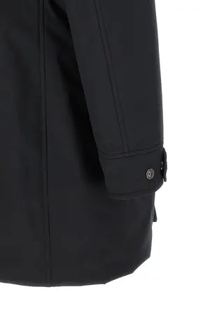 MOORER Technical Gabardine Coat With Detachable Hood