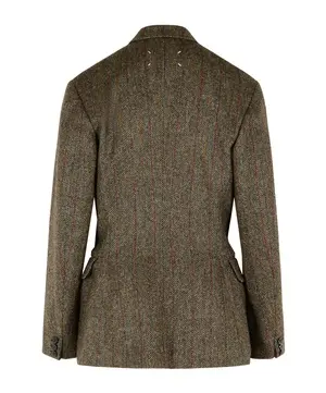 MAISON MARGIELA Herringbone Double-breasted Blazer