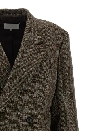 MAISON MARGIELA Herringbone Double-breasted Blazer