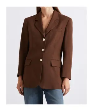 Marella Single-breasted Linen-blend Blazer