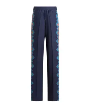 Etro Trousers With Placed Print