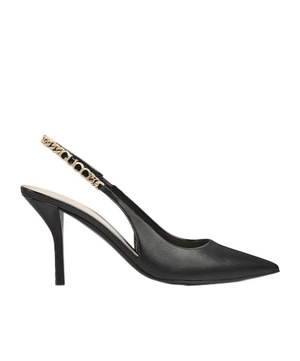 Gucci Signoria Logo Plaque Slingback Pumps - Black