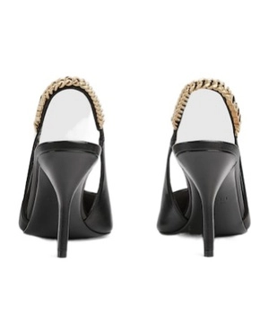 Gucci Signoria Logo Plaque Slingback Pumps
