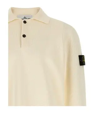 Stone Island Long-sleeve Knit Polo Shirt