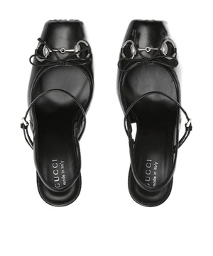Gucci Horsebit Slingback Pumps With Bow Detail