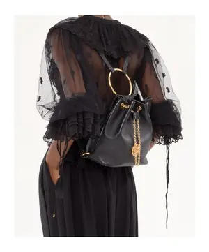 Chloé Grained Buffalo Leather Bracelet Backpack