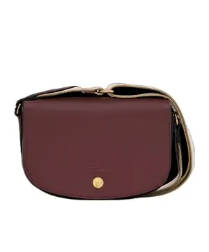 Longchamp Pure S Smooth Leather Crossbody Bag - Red